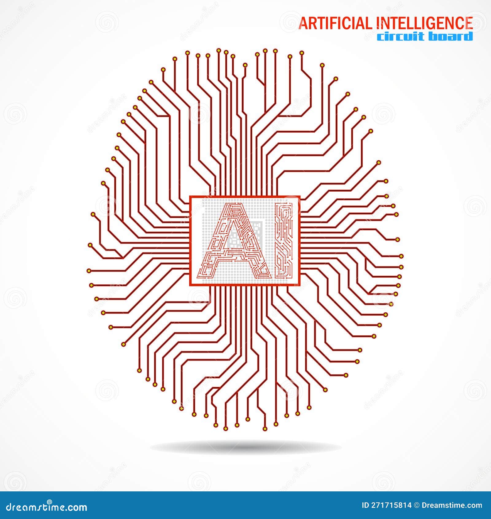 Abstract Technological Brain with Artificial Intelligence. Circuit ... Abstract Technological Brain with Artificial Intelligence. Circuit ...