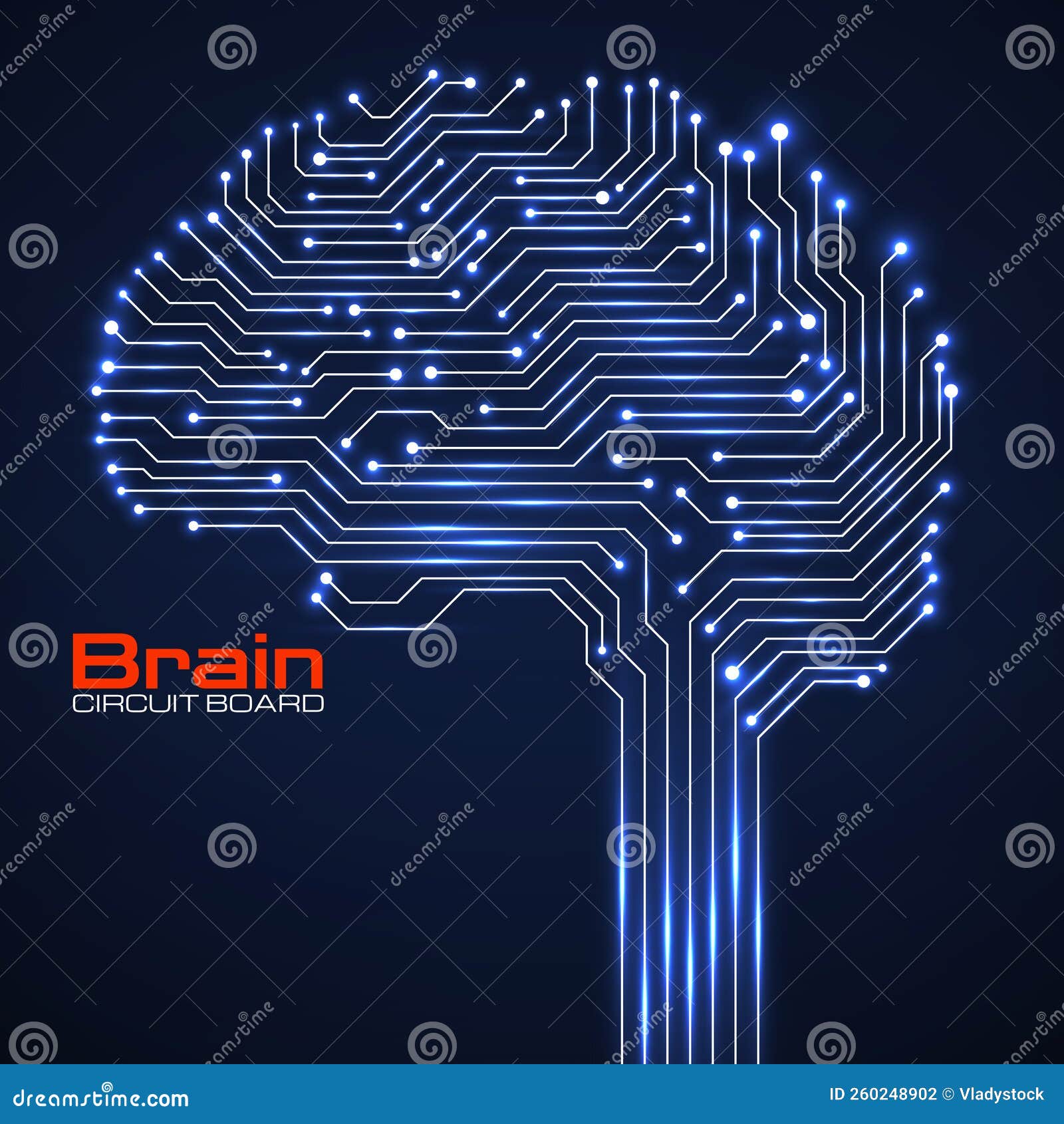Abstract Technological Brain with Glowing Circuit Board Stock Vector ... Abstract Technological Brain with Glowing Circuit Board Stock Vector ...