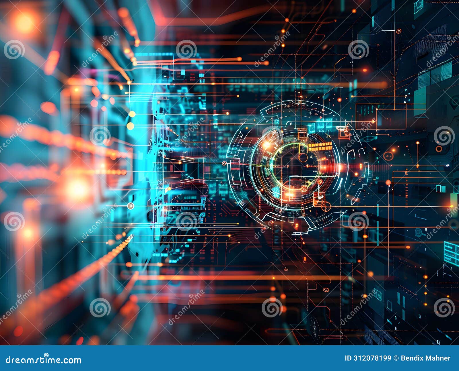 Abstract Technological Fusion Artistic Digital Background - Innovation ...