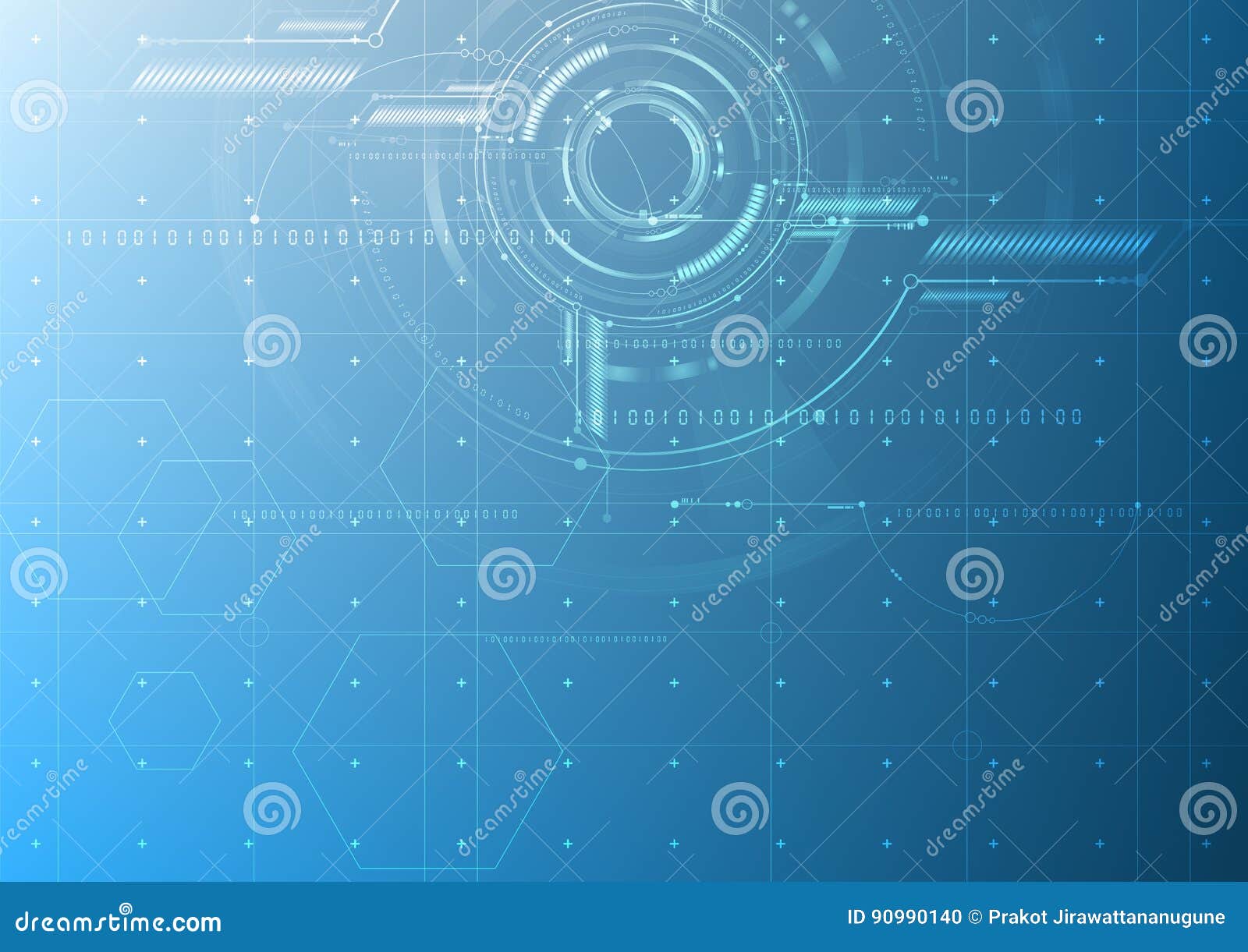 Abstract Technological Future Blueprint Drawing Vector Background Stock ...