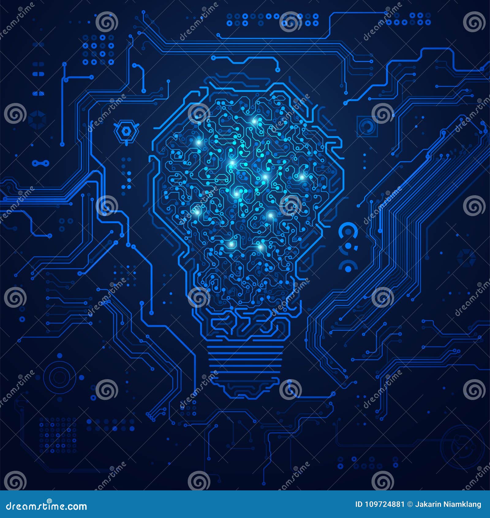 Abstract Technological Light Bulb Stock Vector - Illustration of ... Abstract Technological Light Bulb Stock Vector - Illustration of ...