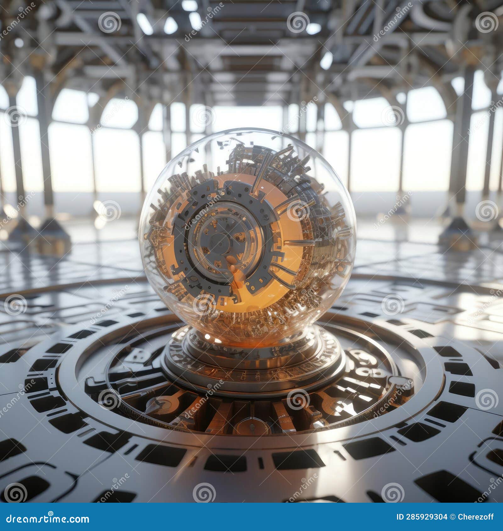 Abstract Technological Object Stock Illustration - Illustration of ...