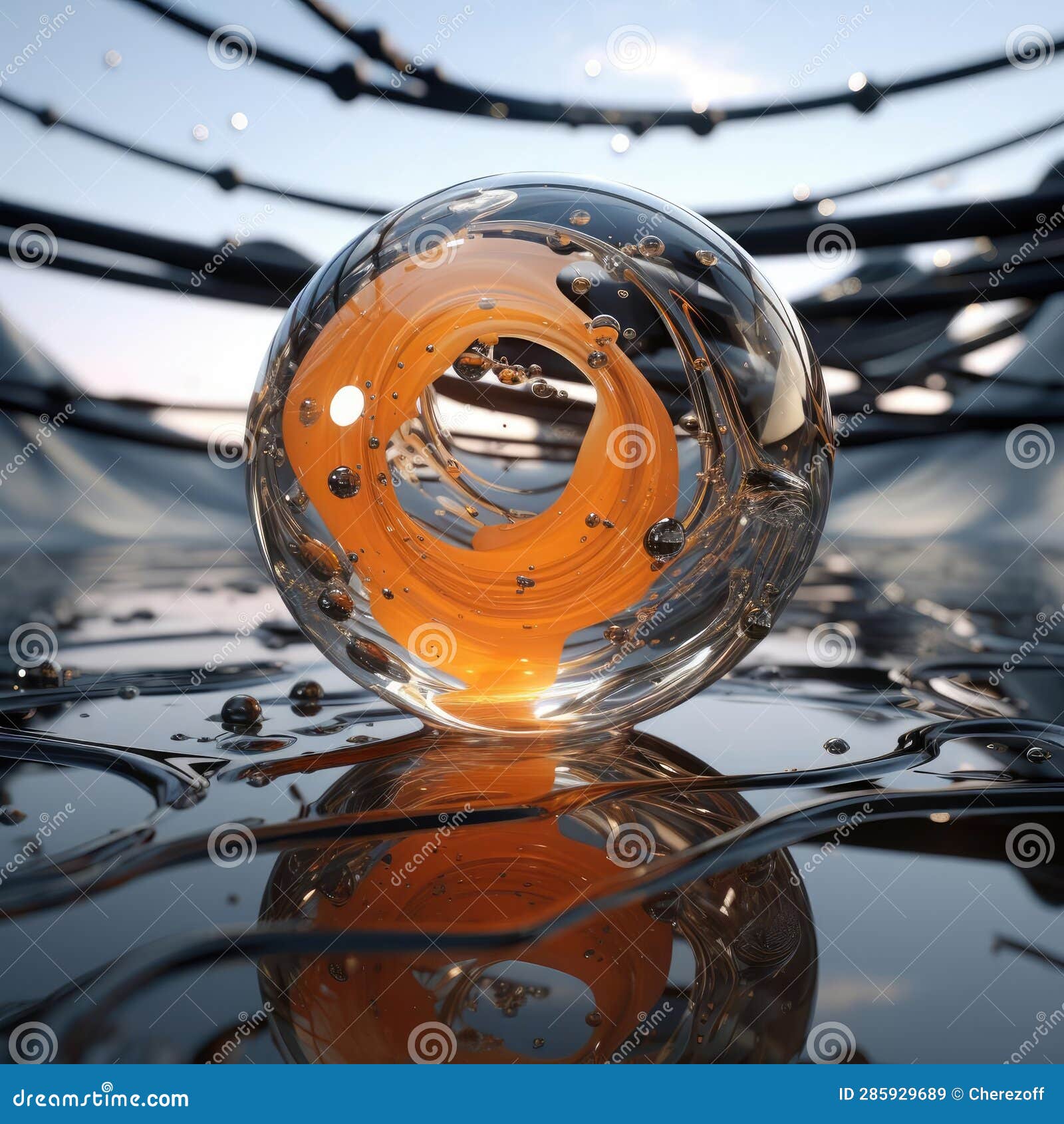 Abstract Technological Object Stock Illustration - Illustration of ...