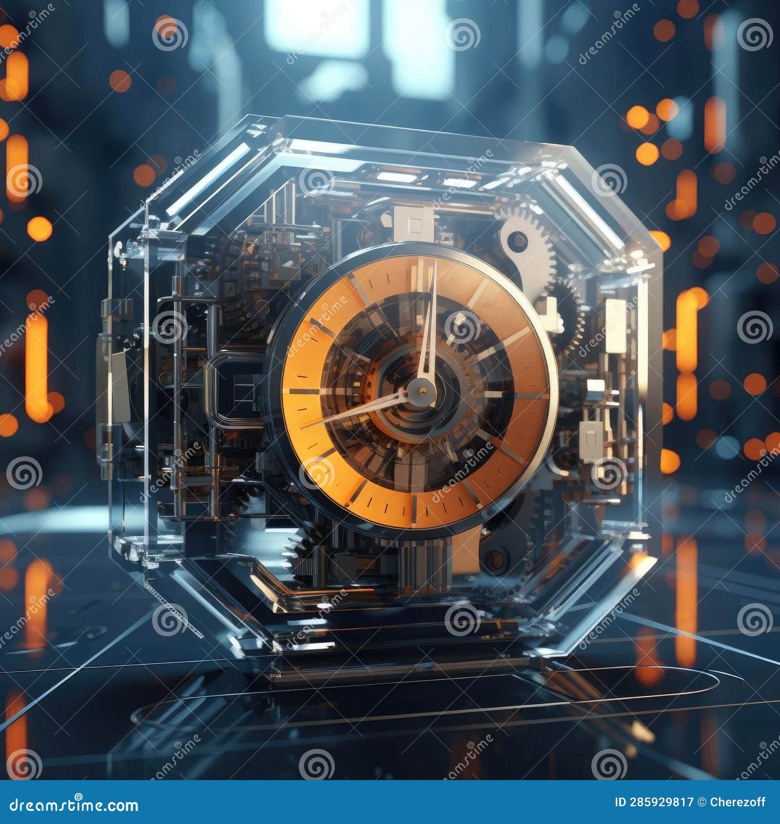 Abstract Technological Object Stock Illustration - Illustration of ...