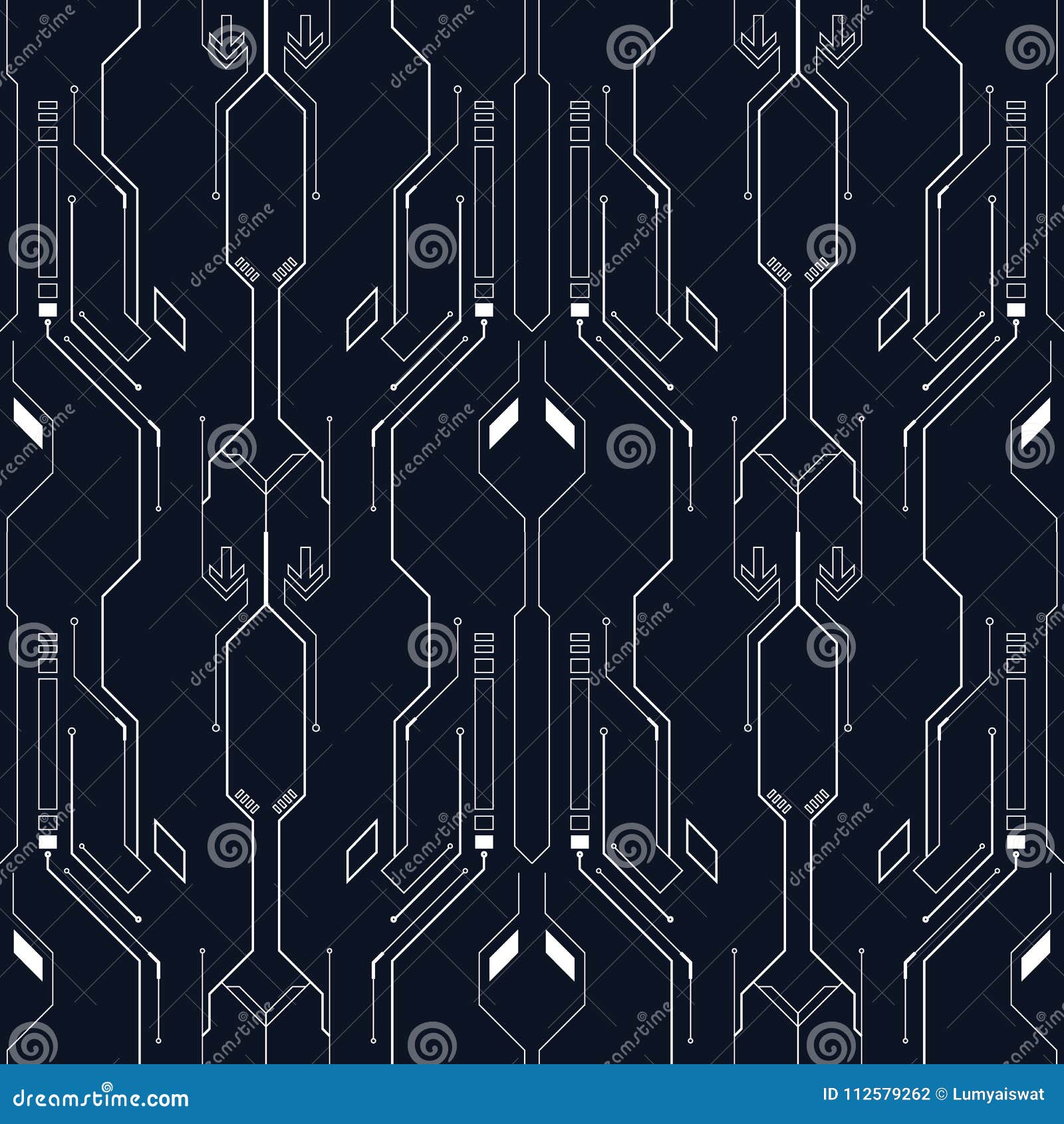 Abstract Technological Pattern Stock Vector - Illustration of digital ...