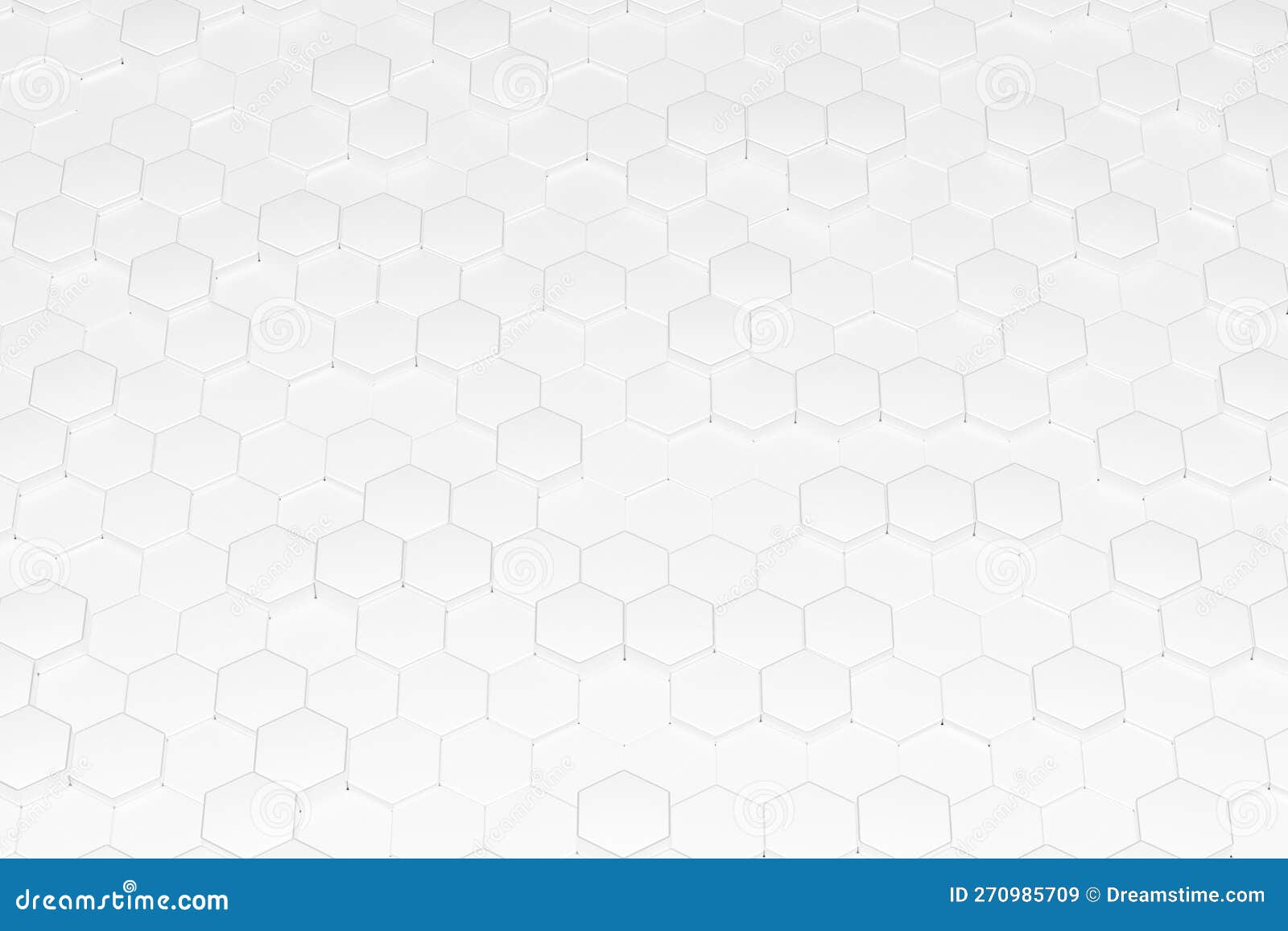 Abstract Technological White Hexagonal Background 3d Render. Wall ...