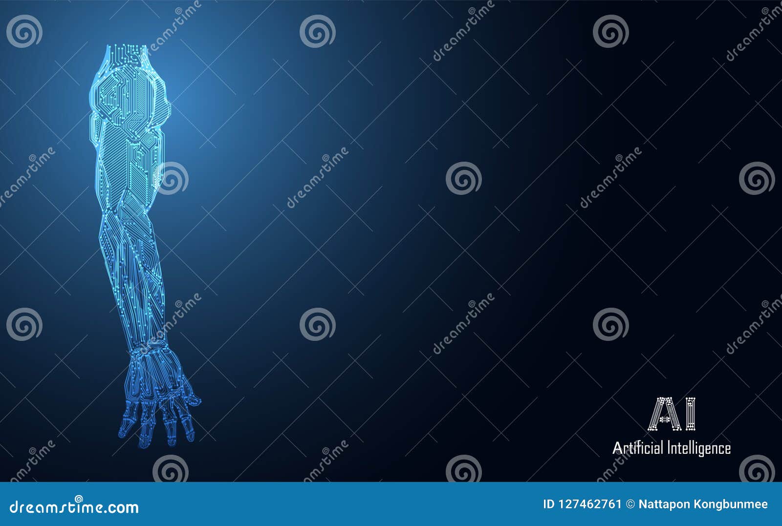 Abstract Technology AI Arm Digital Artificial Intelligence Concept ...