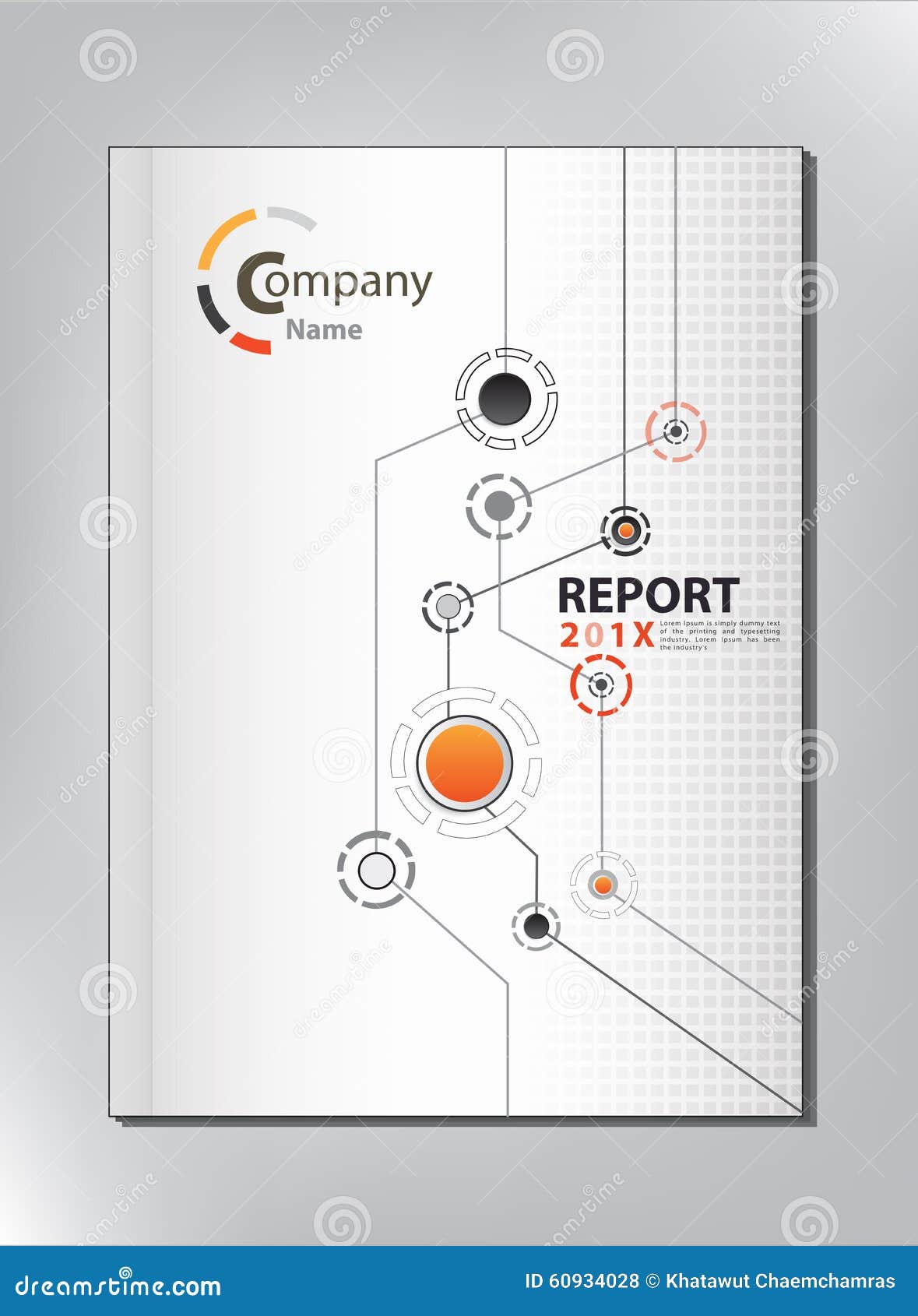 Abstract Technology Annual Report Cover Design Stock Vector ...