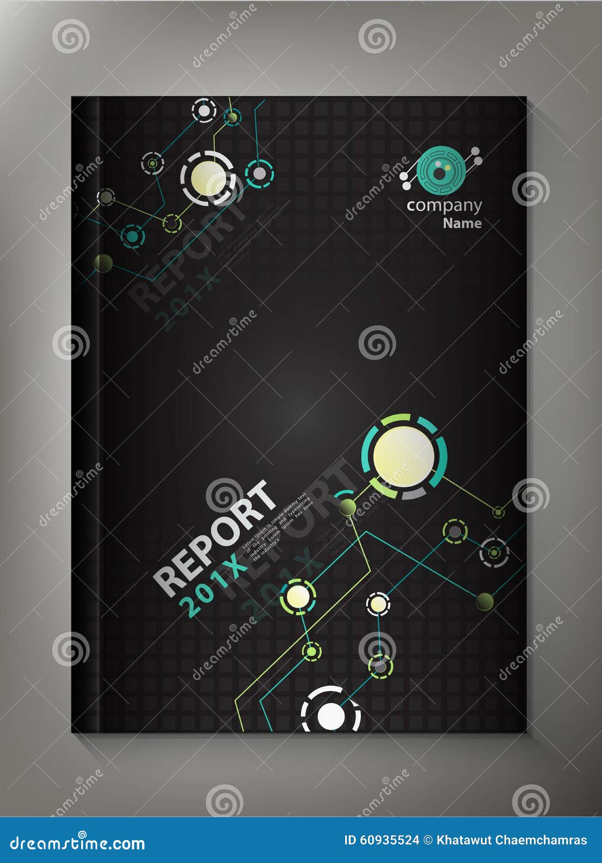 Abstract Technology Annual Report Cover Design Stock Vector ...
