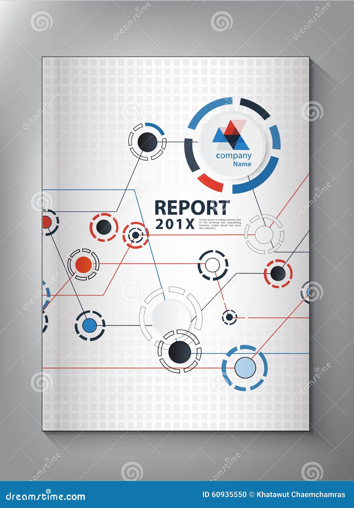 Abstract Technology Annual Report Cover Design Stock Vector ...
