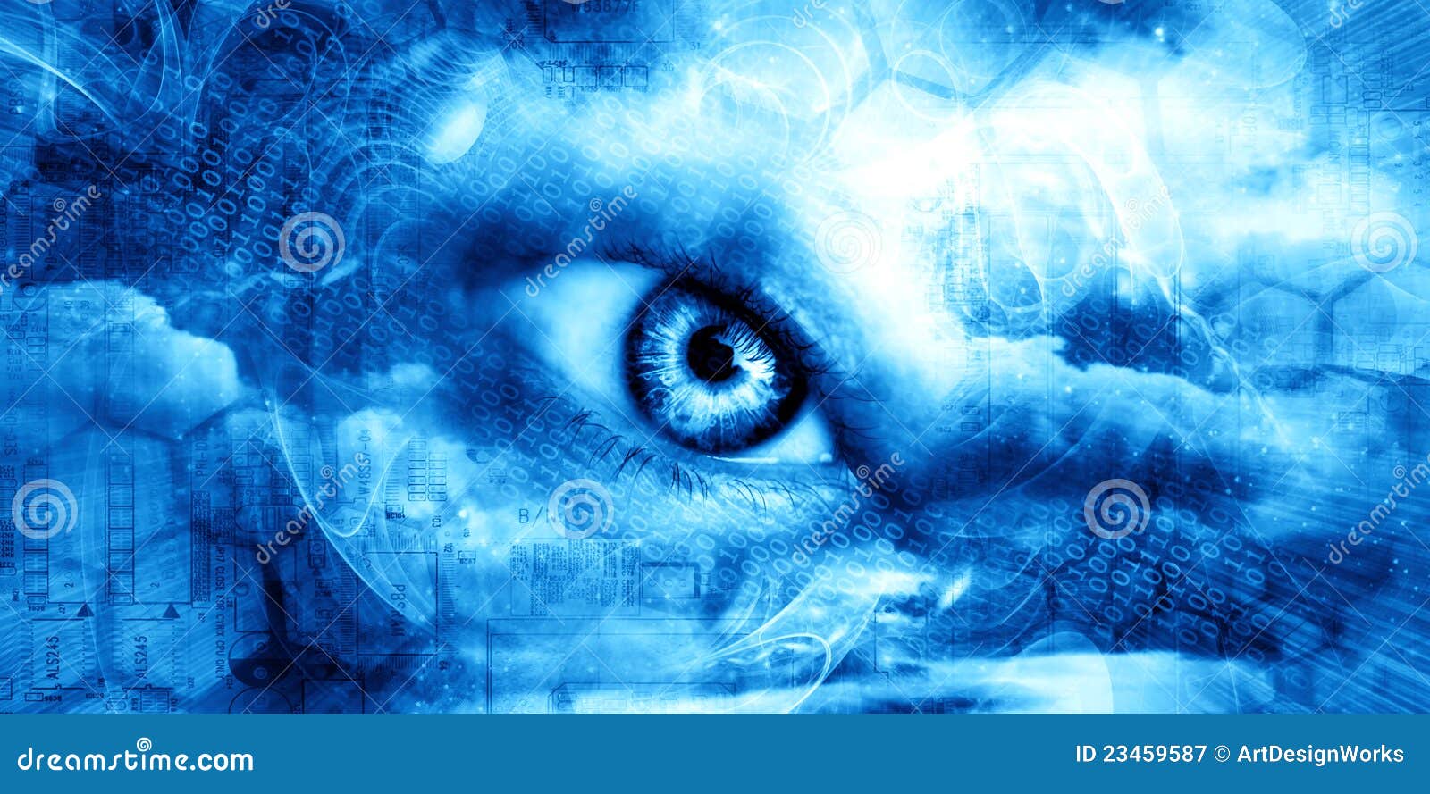 Abstract technology art stock illustration. Illustration of abstract ...