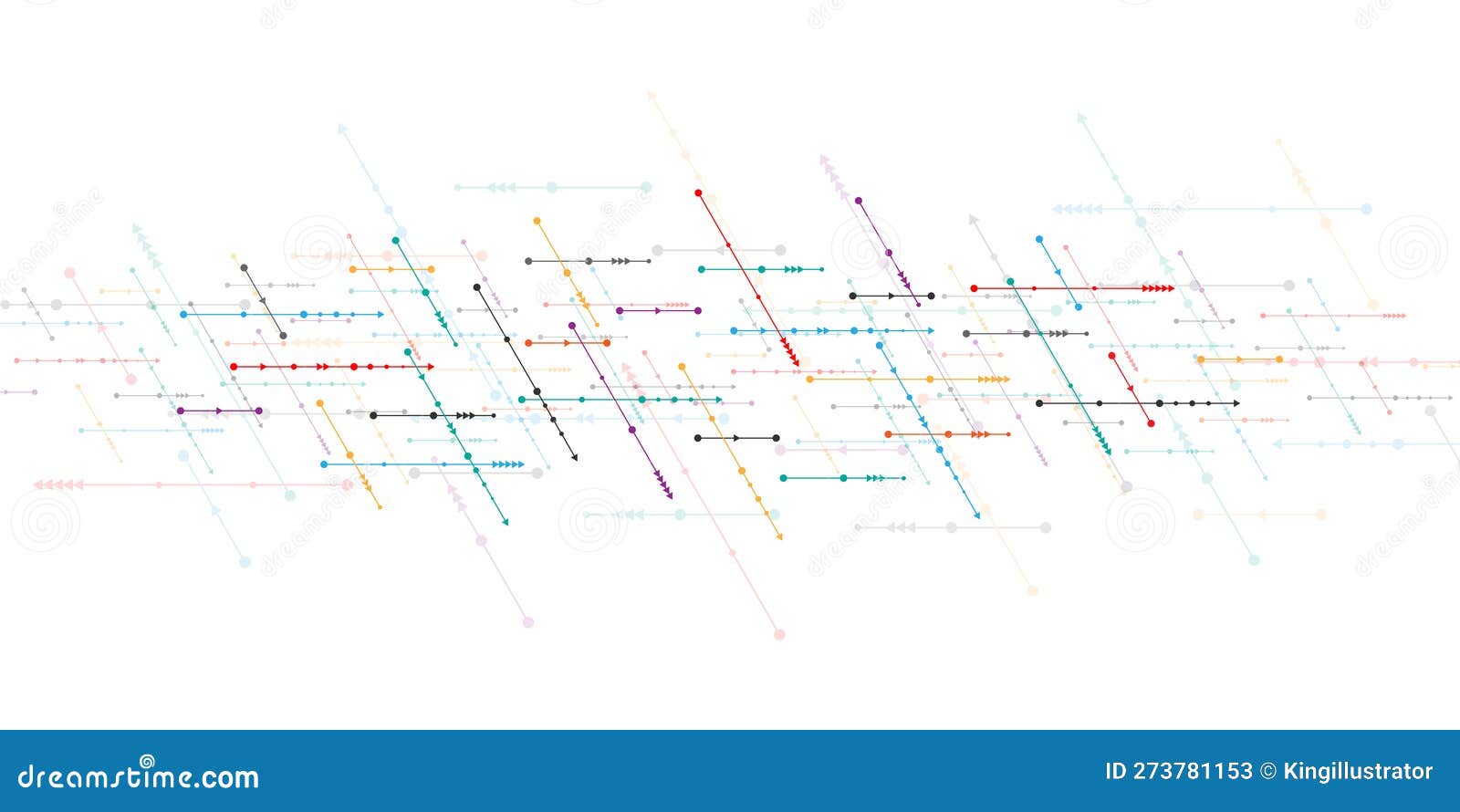 Abstract Technology Background with Arrows and Lines. Concepts and ...