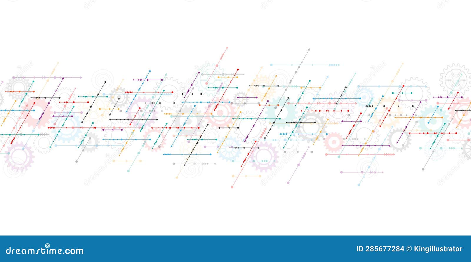 Abstract Technology Background with Arrows and Lines. Concepts and ...