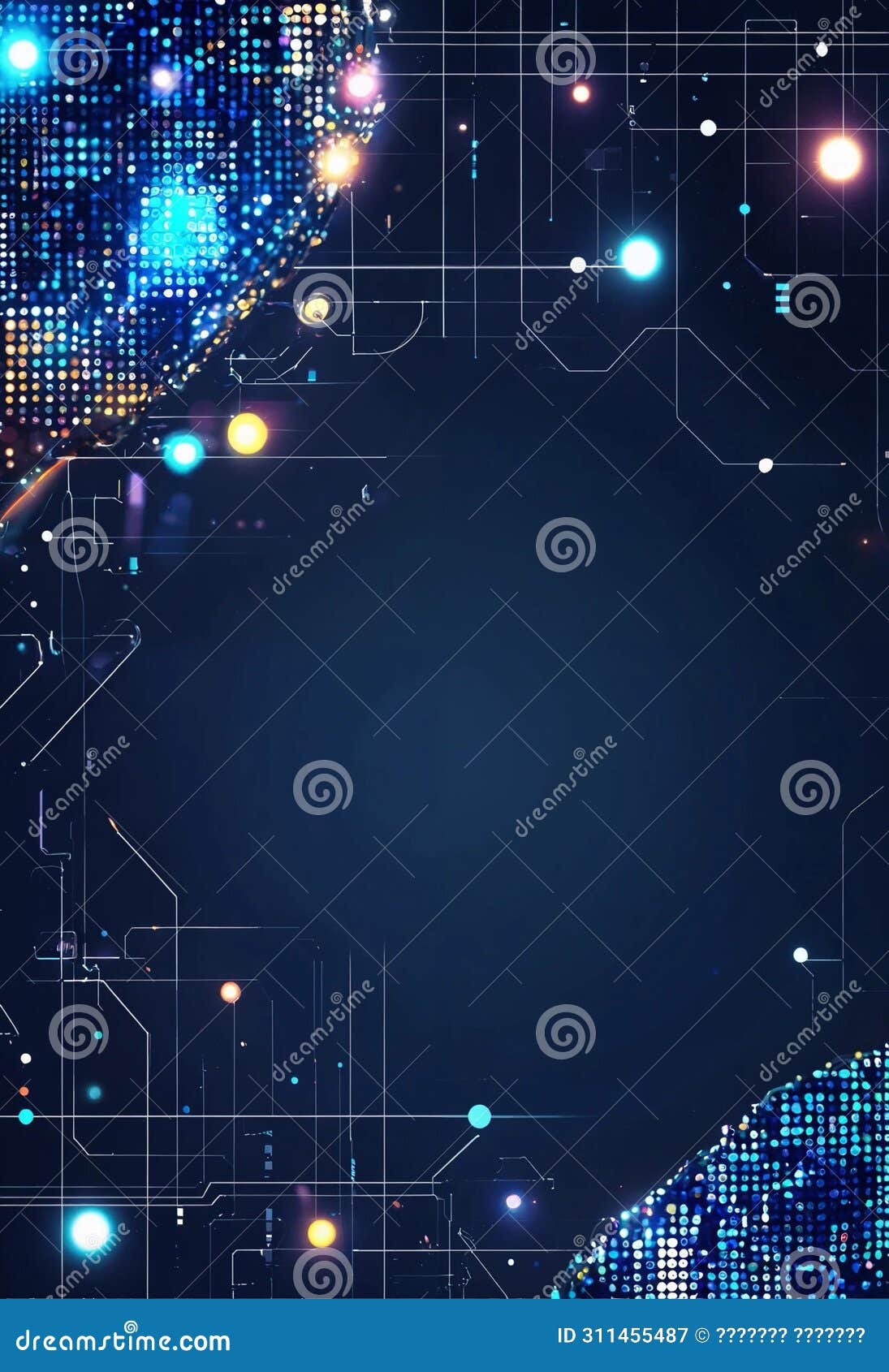 Abstract Technology Background. Background with Artificial Intelligence ...