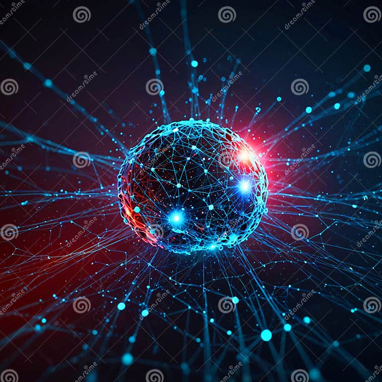 Abstract Technology Background. Artificial Intelligence. Science ...