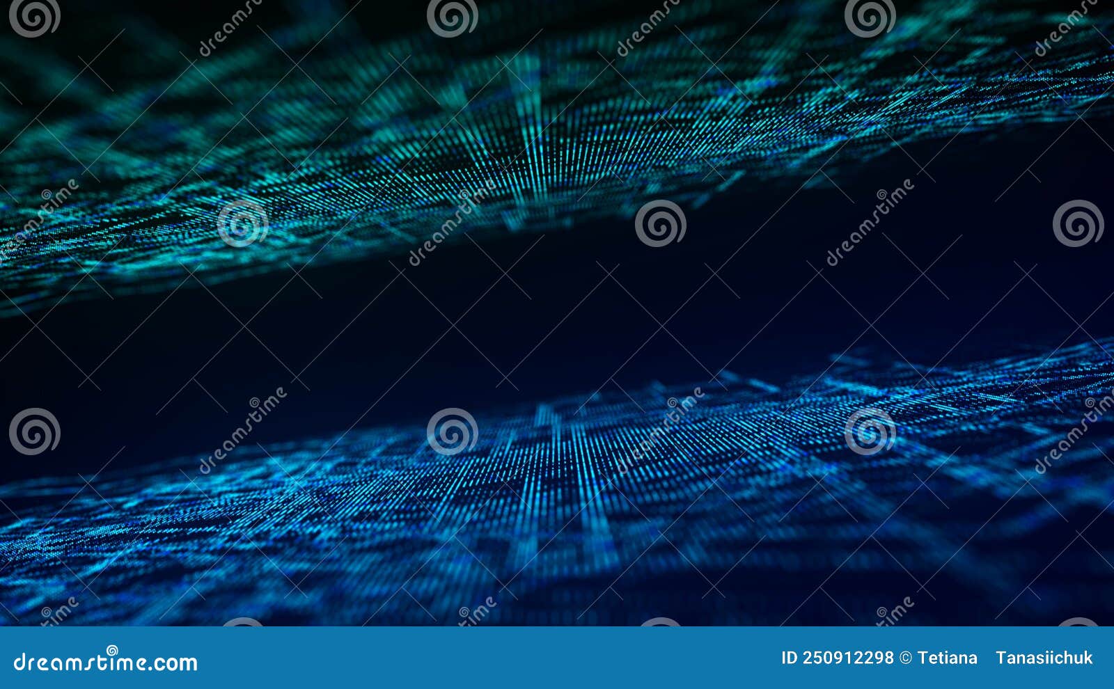 Abstract Technology Background. Futuristic Dots Background. Big Data Digital Code. 3d Rendering ...