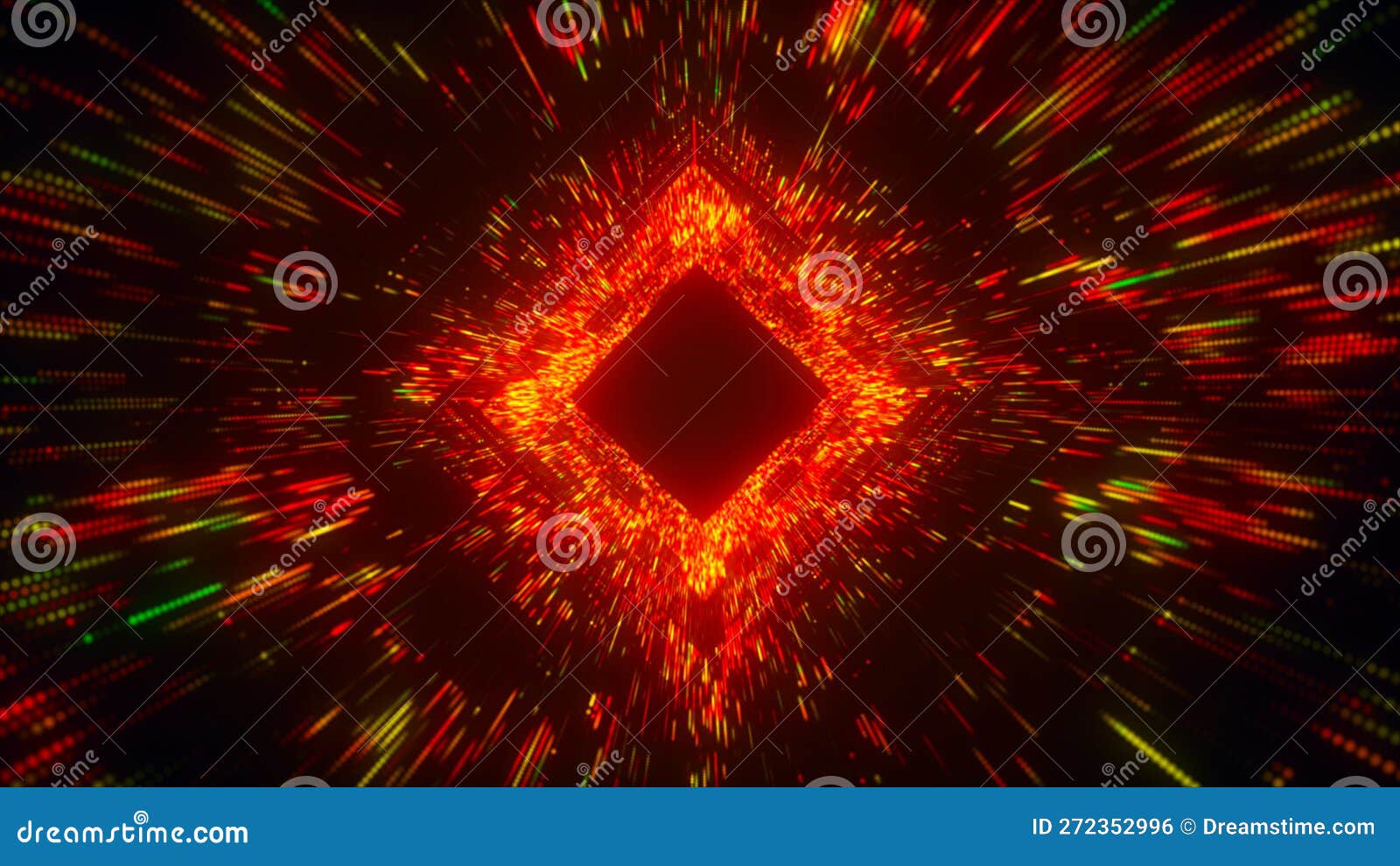 Abstract Technology Background Big Data Digital Code Futuristic Dots Background 3d Rendering