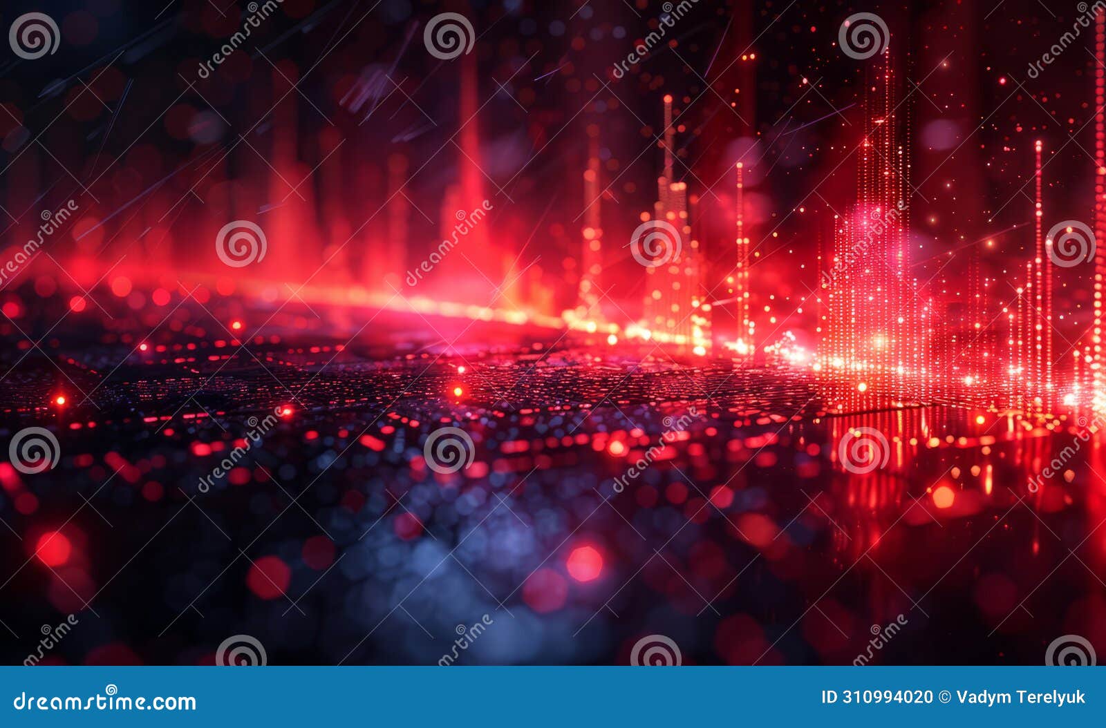Abstract Technology Background. Big Data Visualization. Data and ...