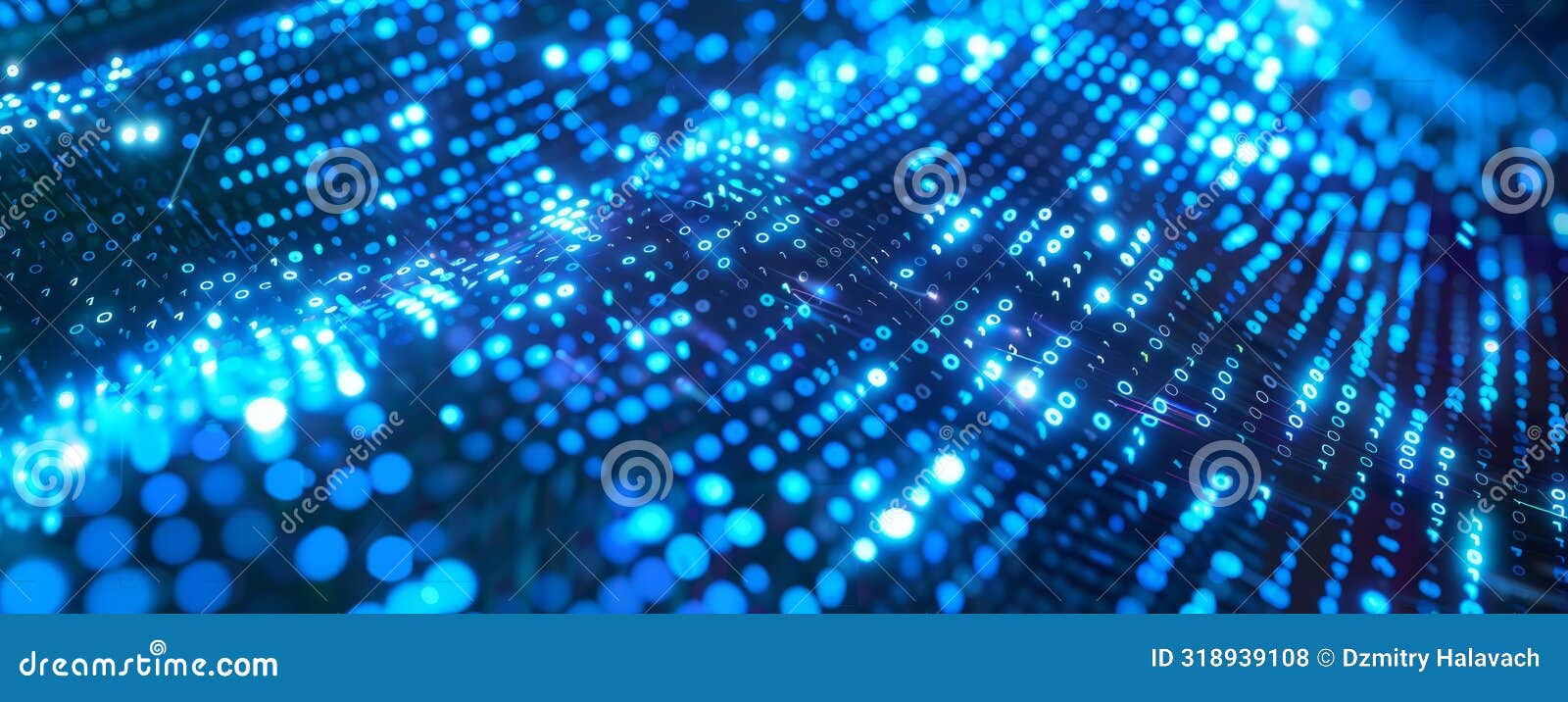 Abstract Technology Background, Binary Code Matrix, Network Hi-speed Stock Photo - Image of ...