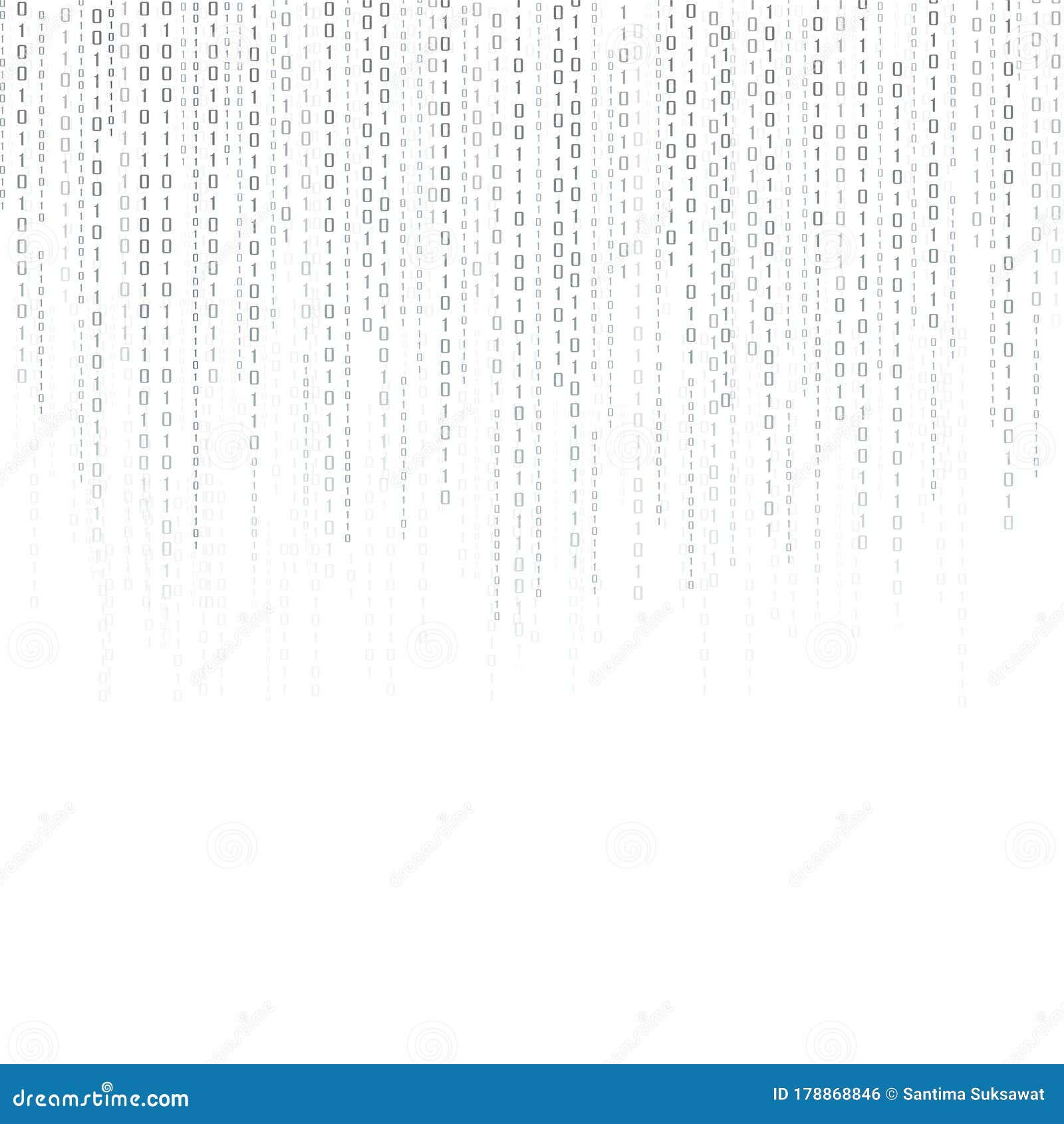 Abstract Technology Background Binary Data And Streaming Binary Code