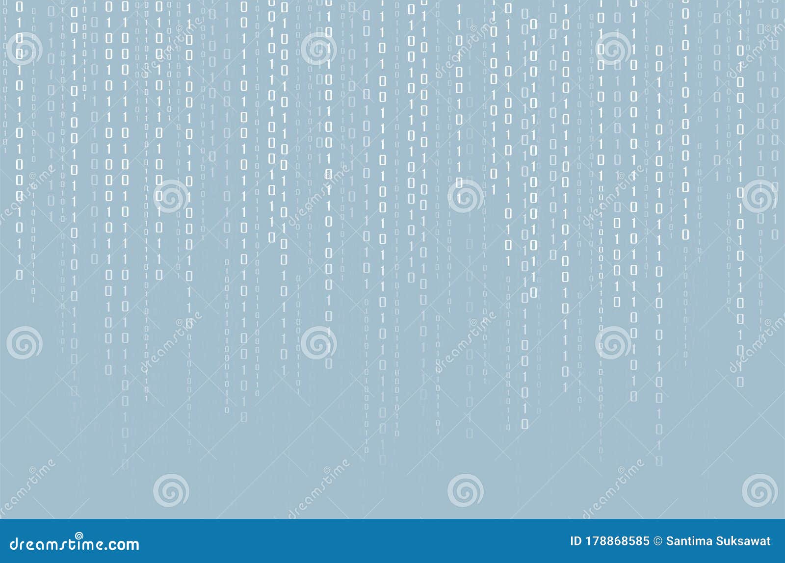 Abstract Technology Background Binary Data And Streaming Binary Code Background Vector