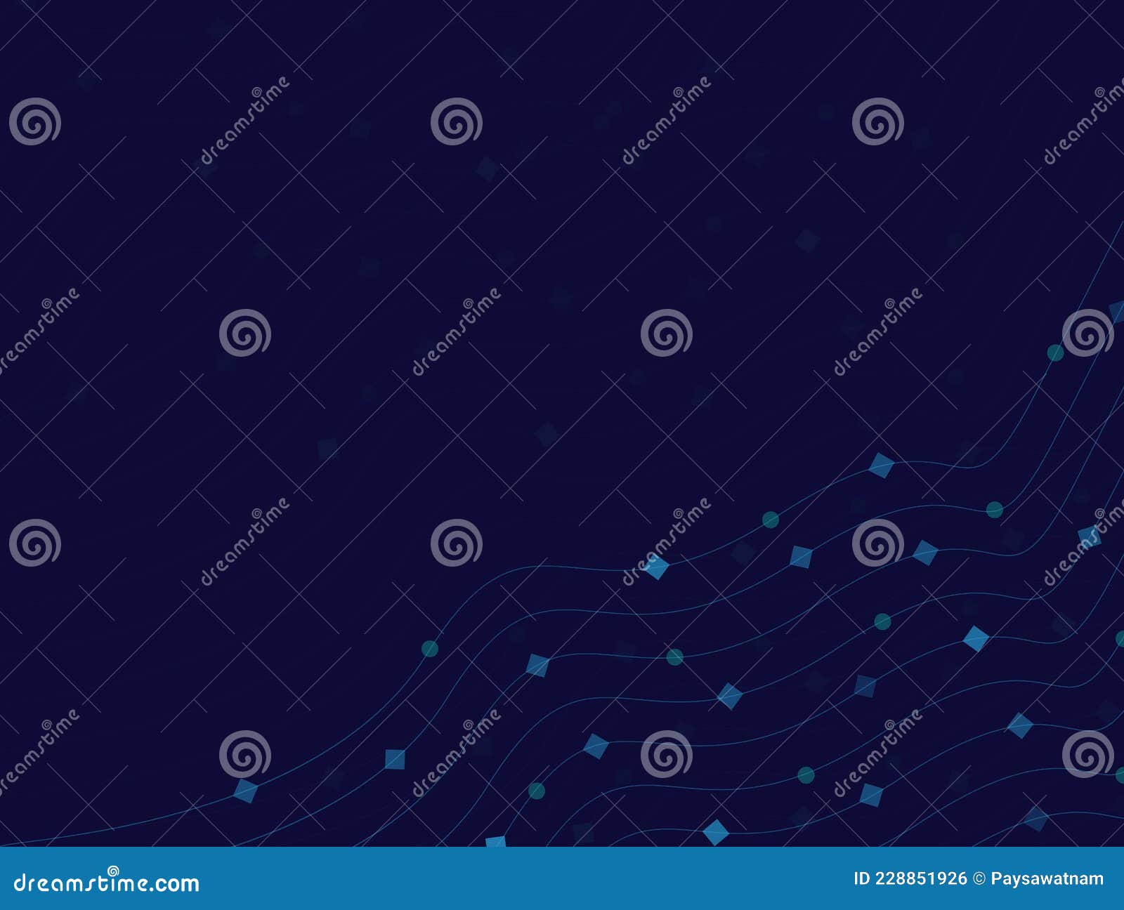 Abstract Technology Background. Blue Square Shape Dark and Light with ...