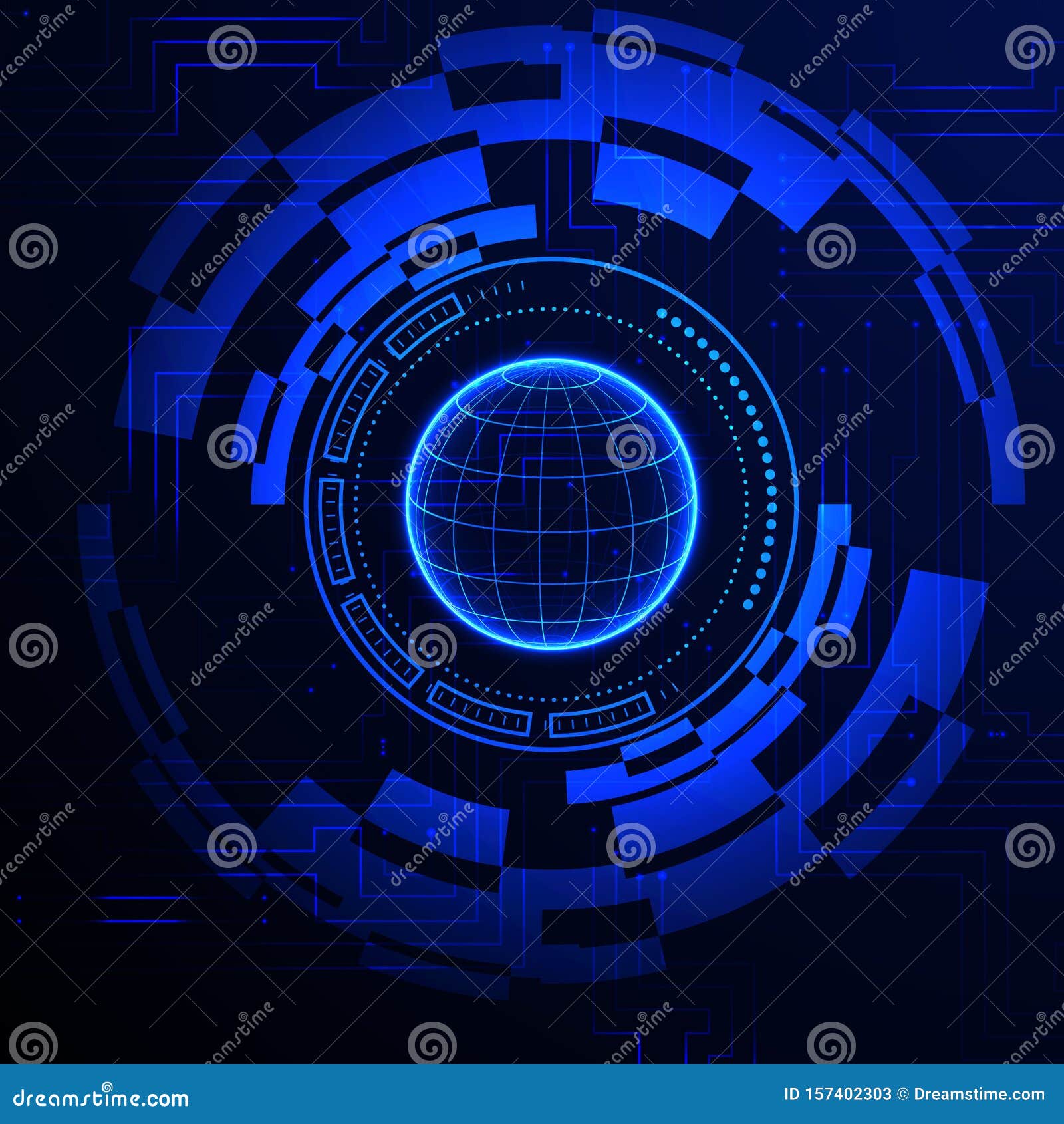 Abstract Technology Background with Bright Flare. Vector Illustration ...