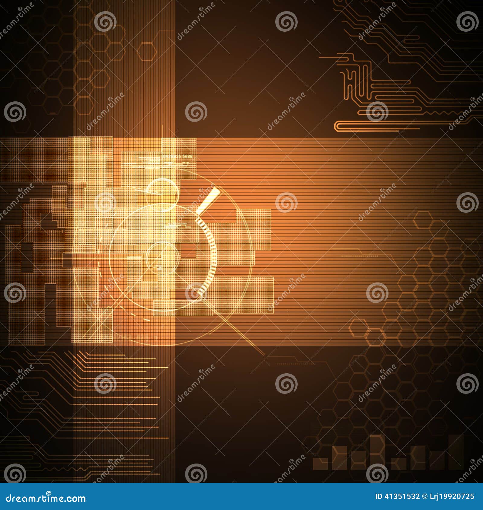 Abstract Technology Background Brown Stock Illustration - Illustration ...