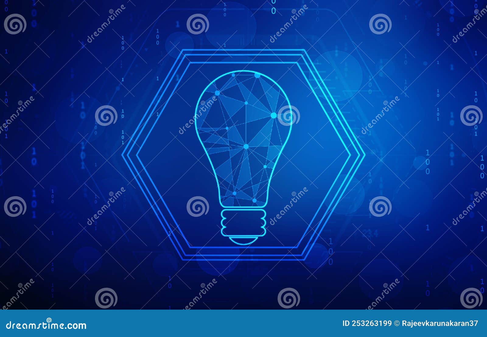Abstract Technology Background Bulb Illustration on Technology ...