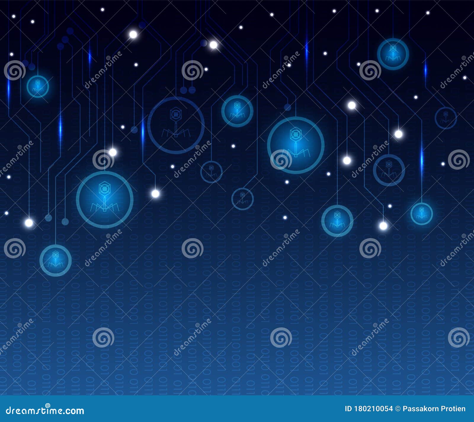 Abstract Virus and Technology Background. Stock Vector - Illustration of danger, abstract: 180210054