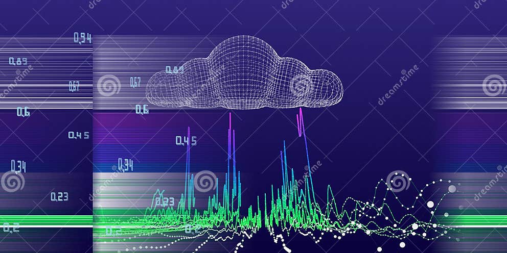 Abstract Technology Background with Cloud Computing Grid Concept with ...