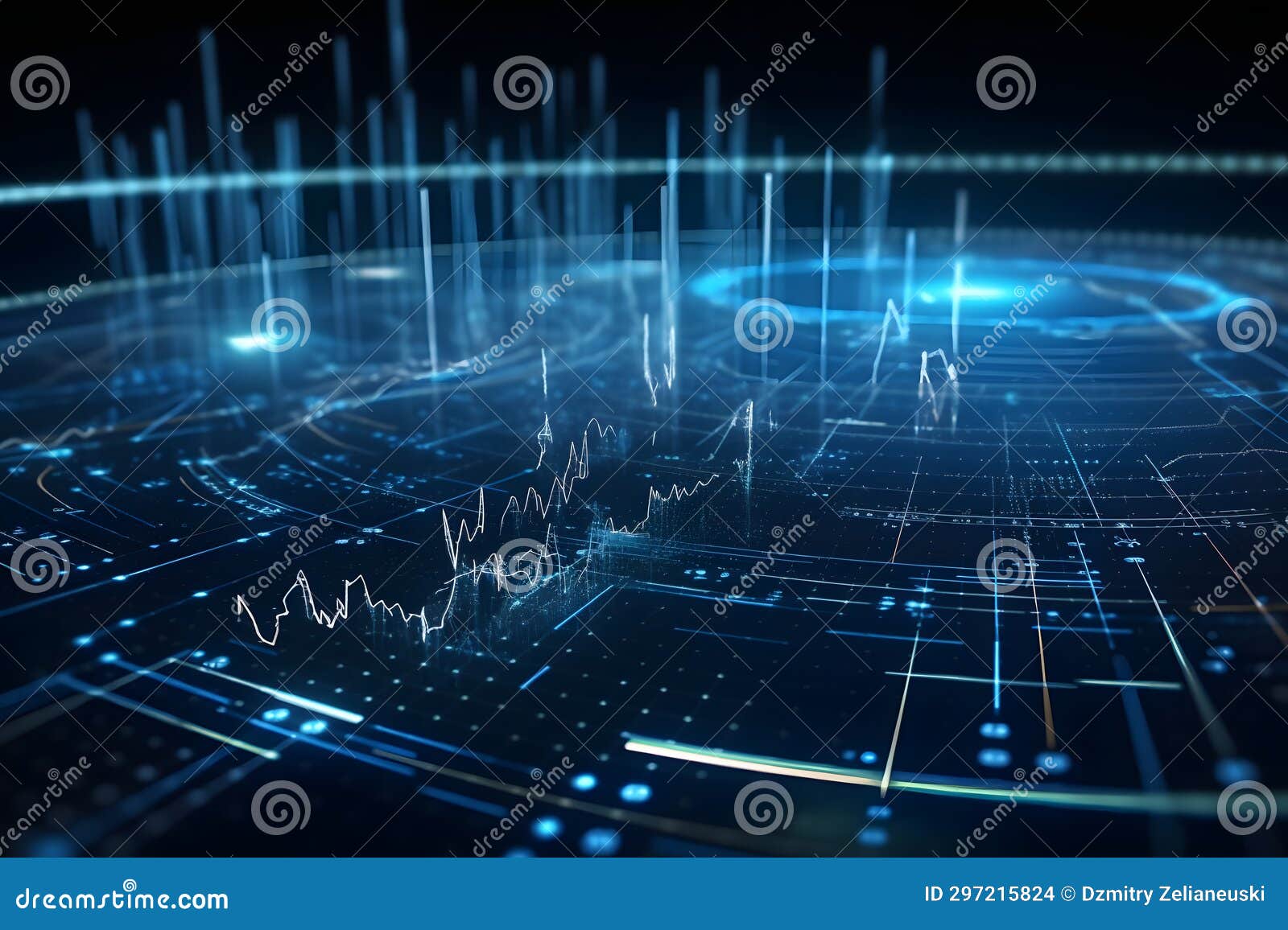 Abstract Technology Background with Code. Generative AI Stock ...