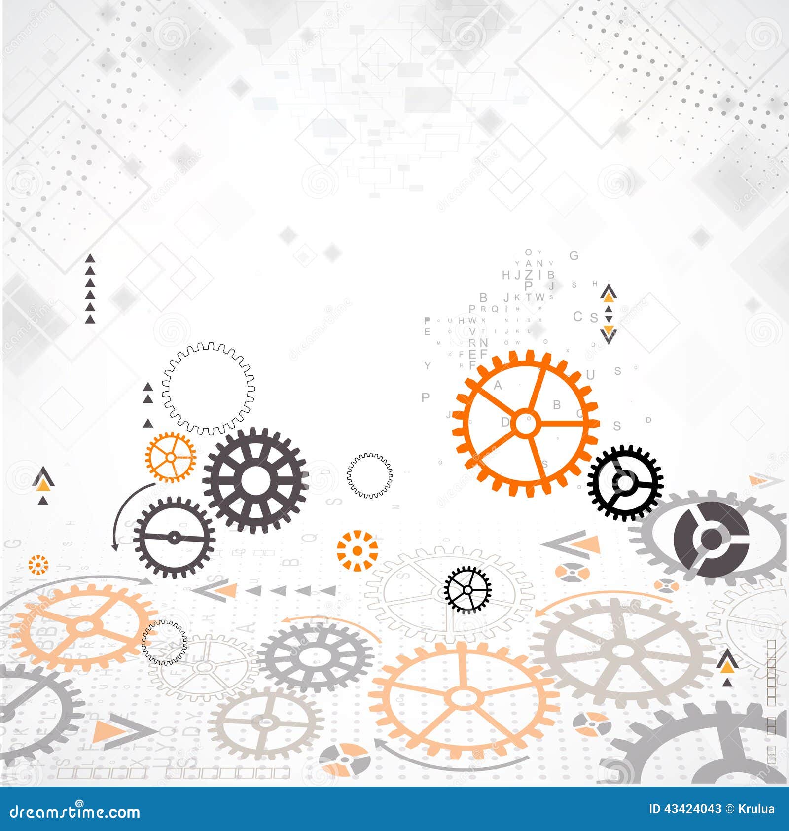 Abstract Technology Background. Cog Wheel Theme Stock Vector ...