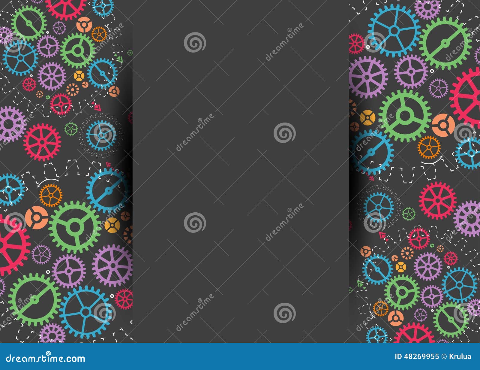 Abstract Technology Background with Colorful Gears. Stock Vector ...