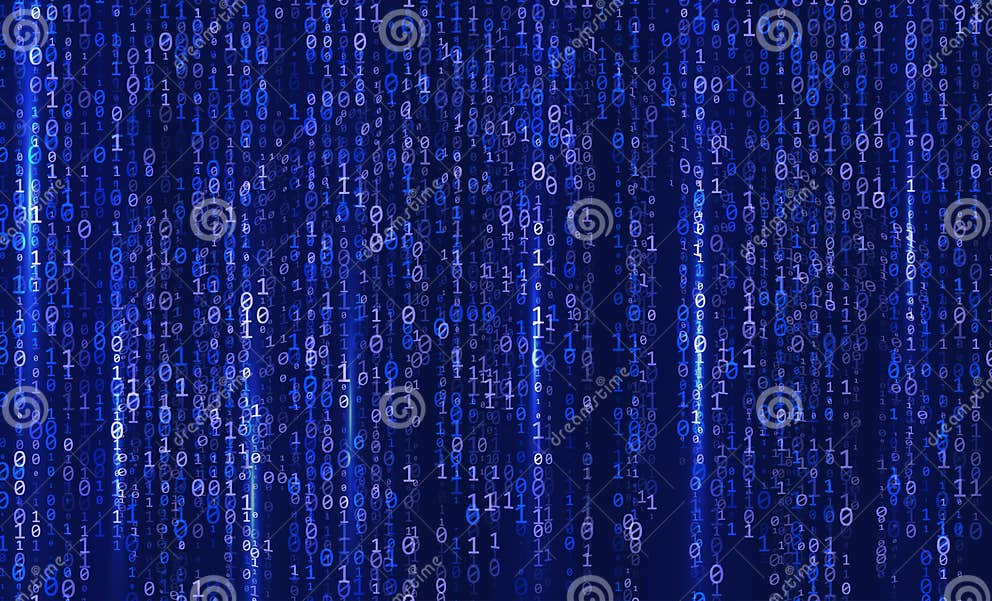Abstract Technology Background. Computer Binary Code Matrix. Programming. Coding. Hacker Concept ...