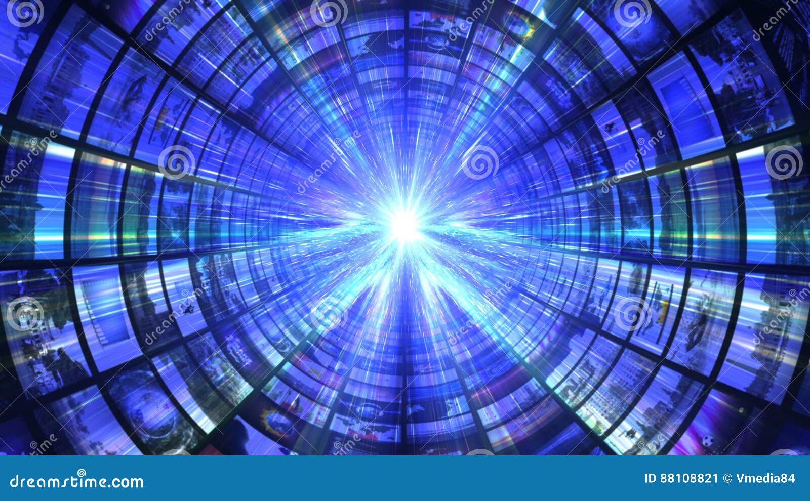 Abstract Technology Background, Computer Graphics, Cyberspace Cable ...