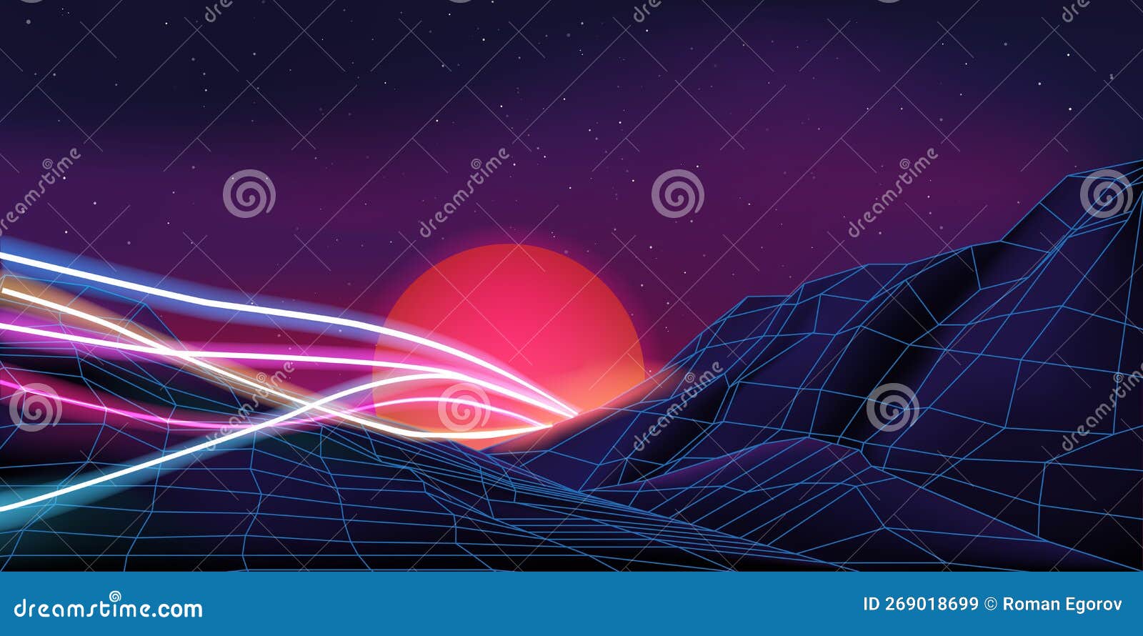 Abstract Technology Background for Computer Party. Light Space and Sun ...