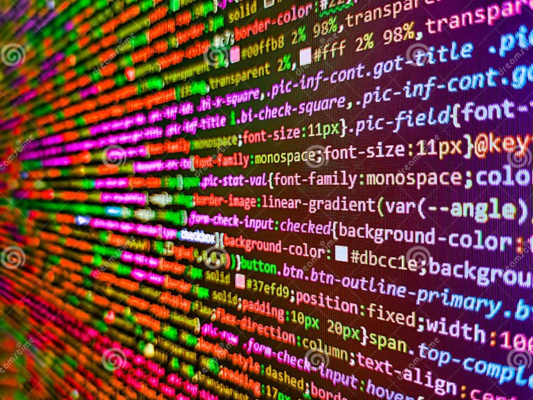 Abstract Technology Background. Abstract Computer Script Code. Programming Code Abstract Screen ...