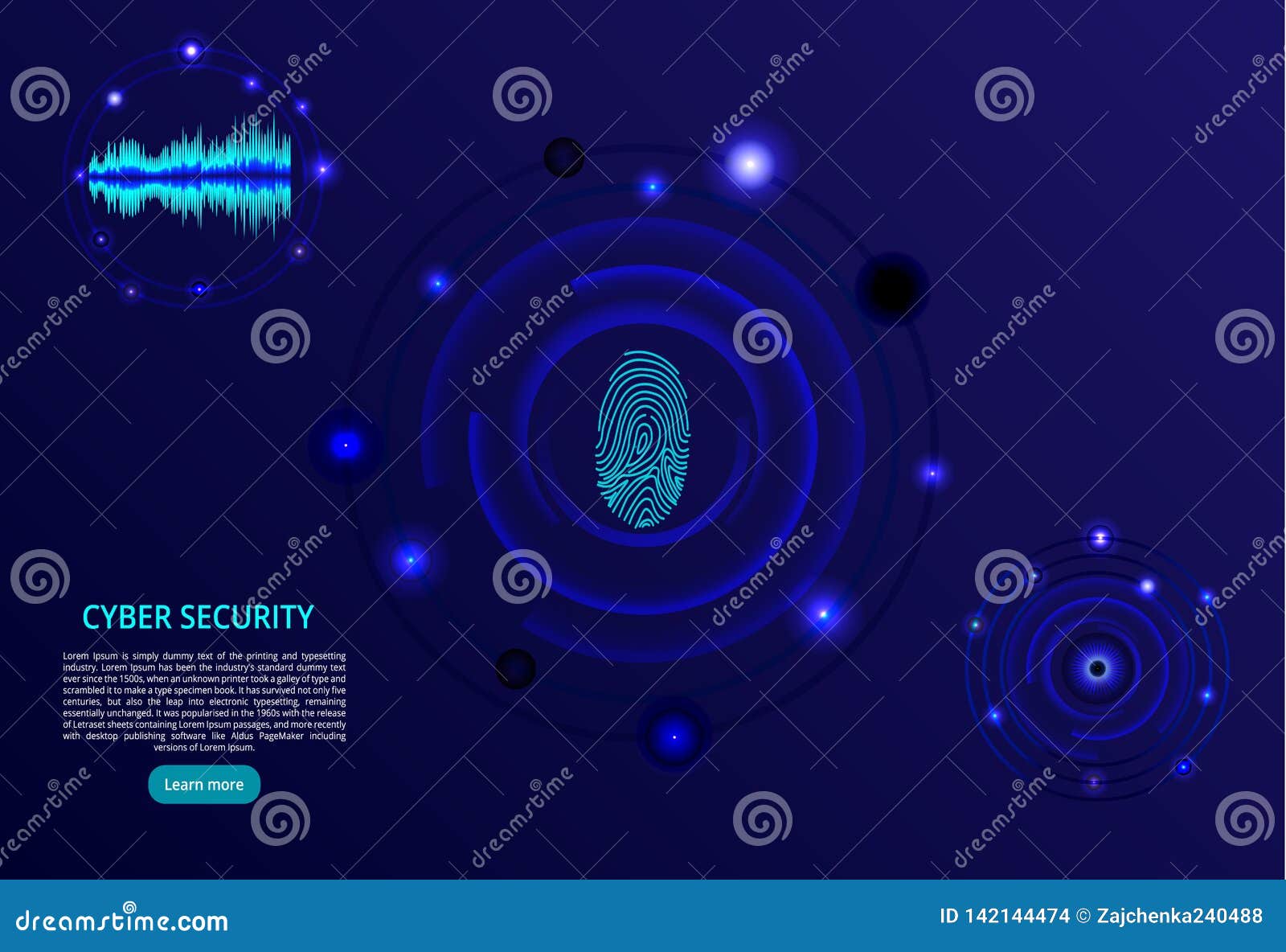 Abstract Technology Background. the Concept of Cybersecurity ...