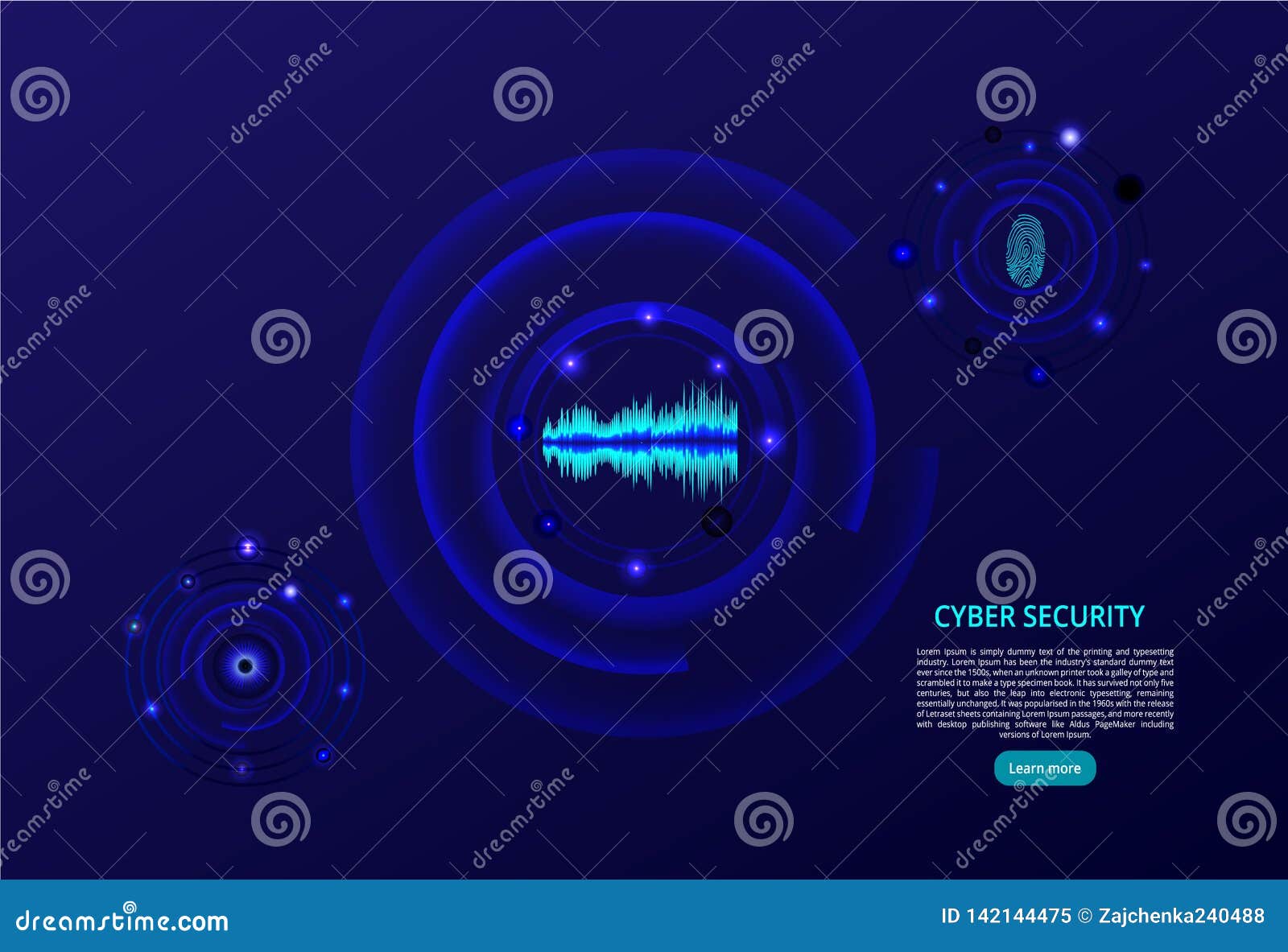 Abstract Technology Background. the Concept of Cybersecurity ...