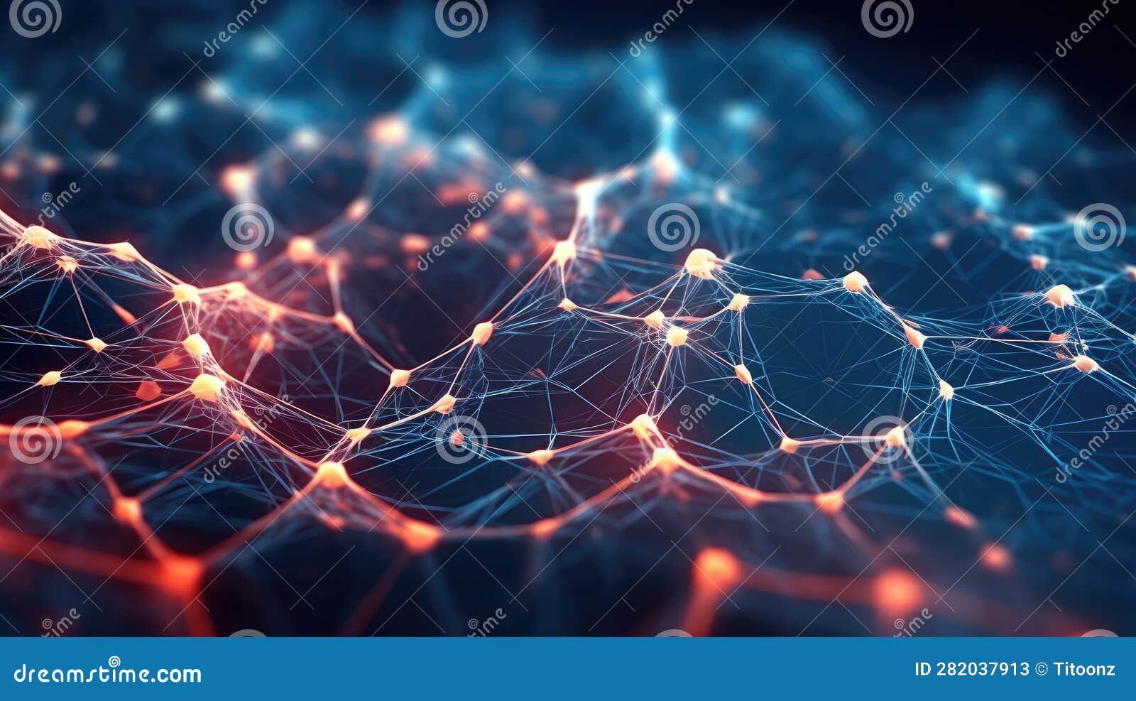 Abstract Technology Background with a Cyber Network Grid and Connected ...
