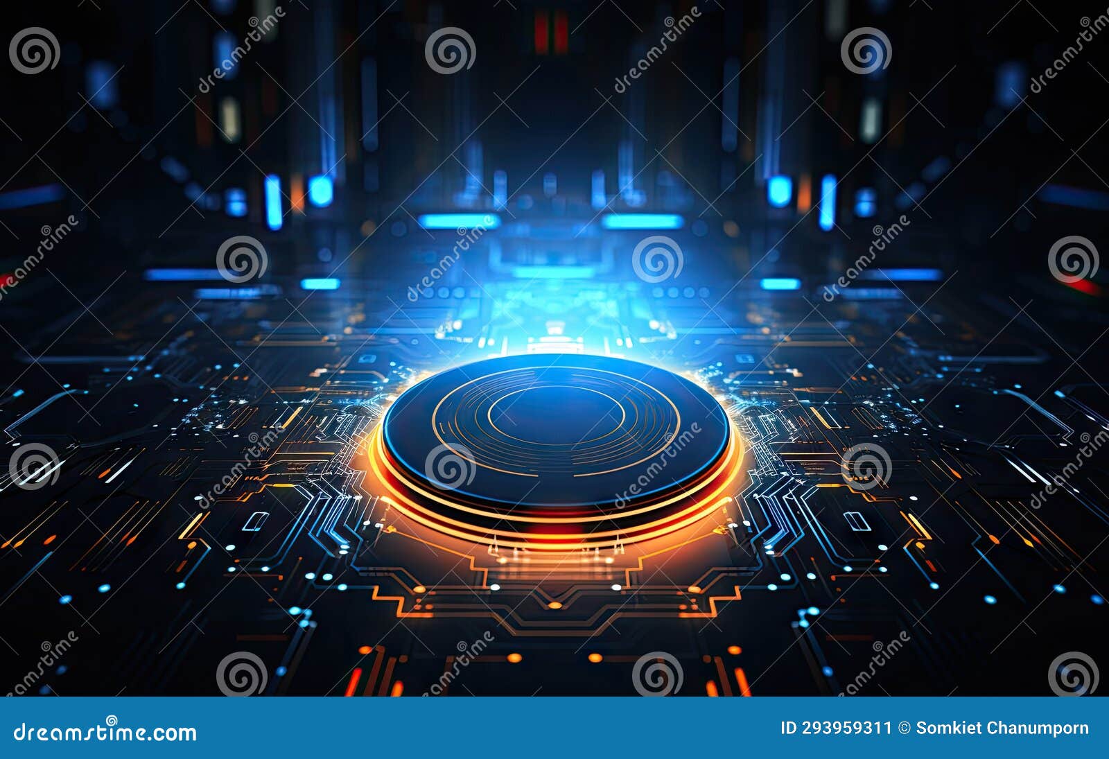 Abstract Technology Background.movement of Light Along Lines 3d ...