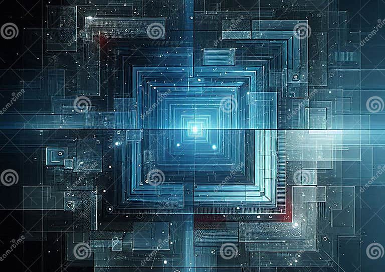 Abstract Technology Background Stock Illustration - Illustration of ...