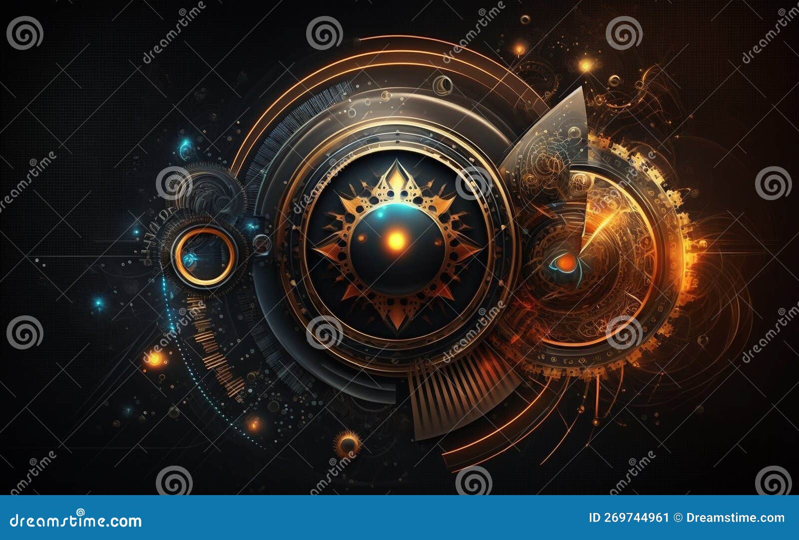 Abstract Dark Technology Background. Cyberspace Concept Stock ...