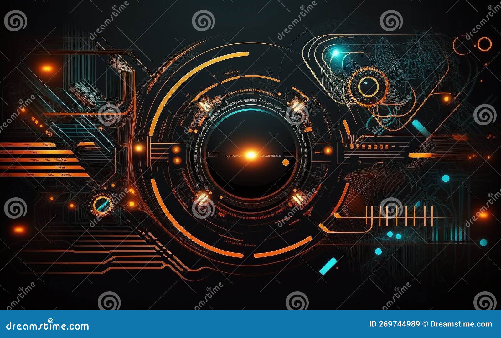 High-tech Technology Dark Background. Great for Desktop Background ...