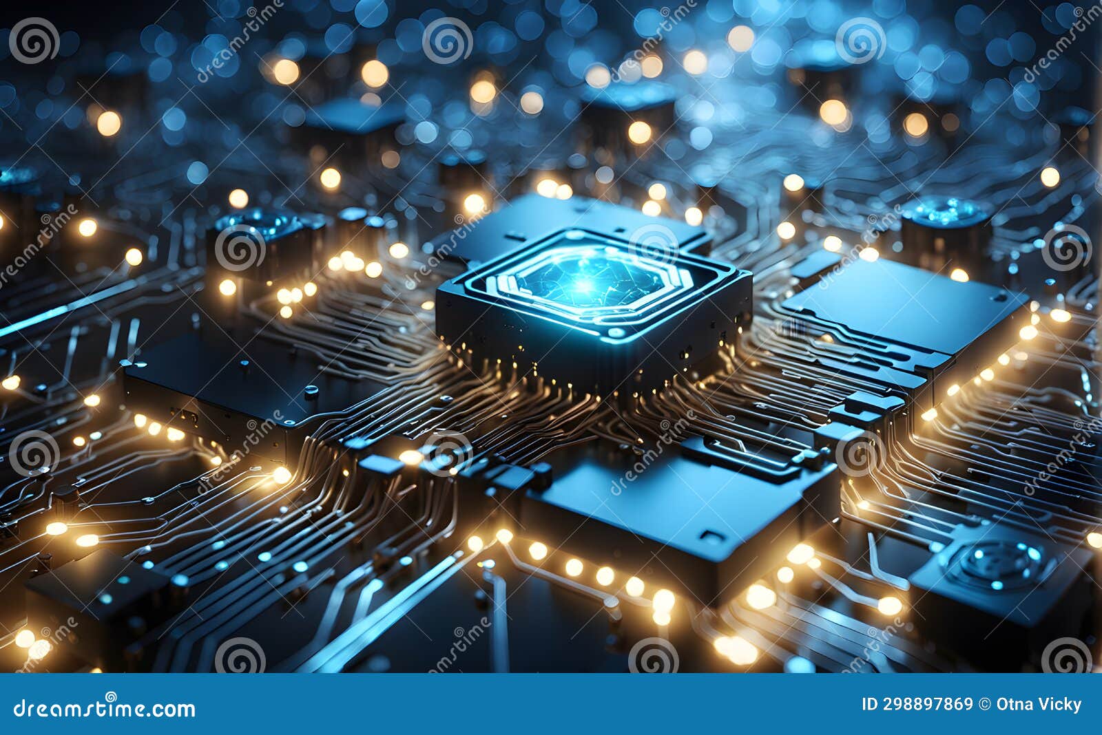 Abstract Technology Background of a Data Computing System with ...
