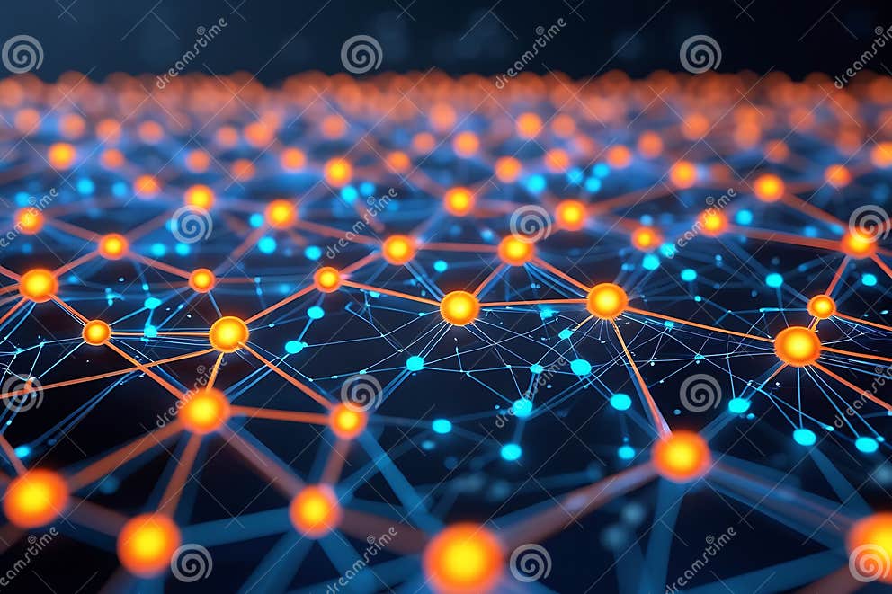 Abstract Technology Background Depicts Interconnected Web of Wireless ...
