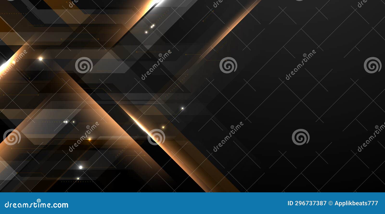 Abstract Technology Background Design on Black Modern Vector ...