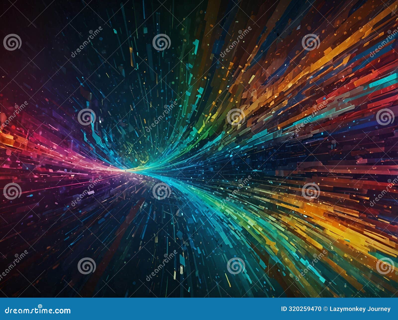 Abstract Technology Background Distortion of the Color Processing ...