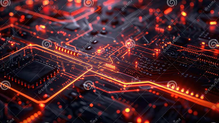 Abstract Technology Background Featuring Intricate Circuit Patterns and ...
